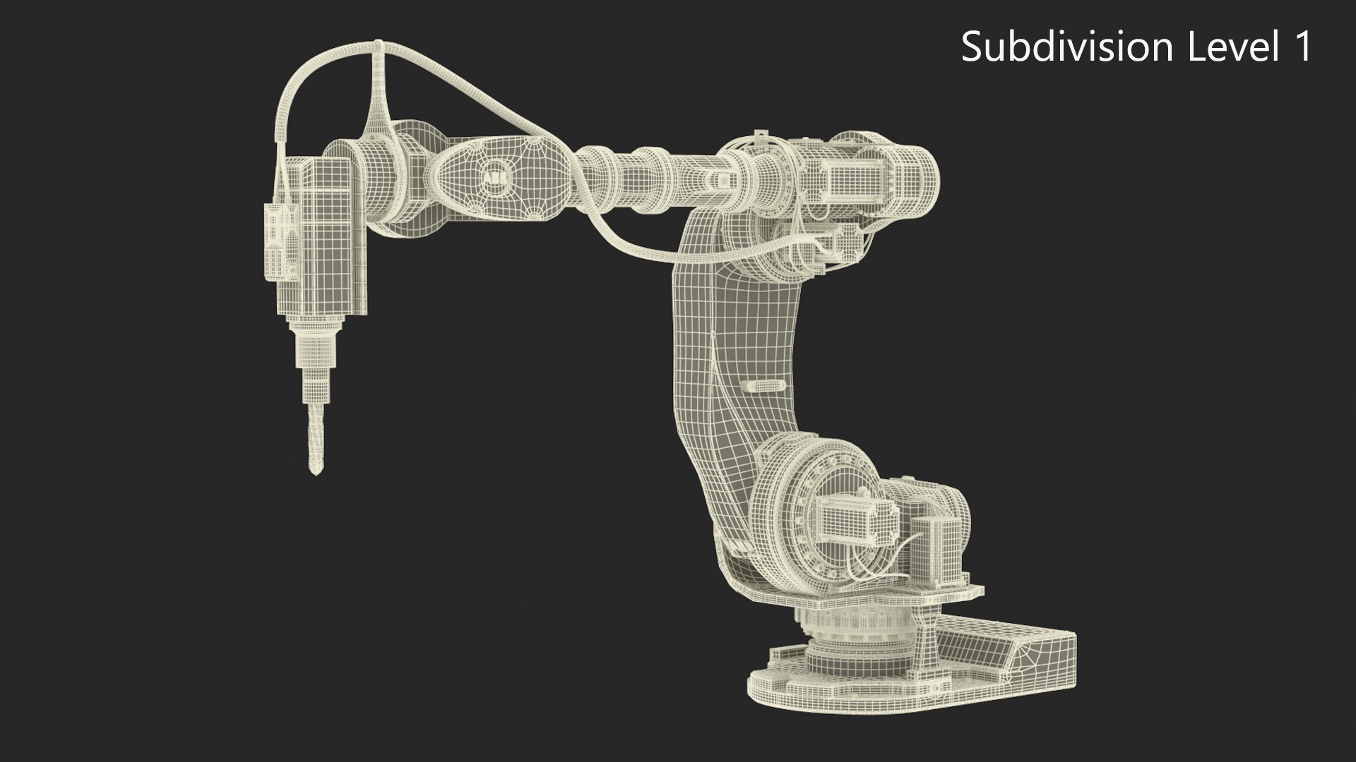 3D ABB 7600 Industrial Robot With Drilling Tool Orange Rigged ...