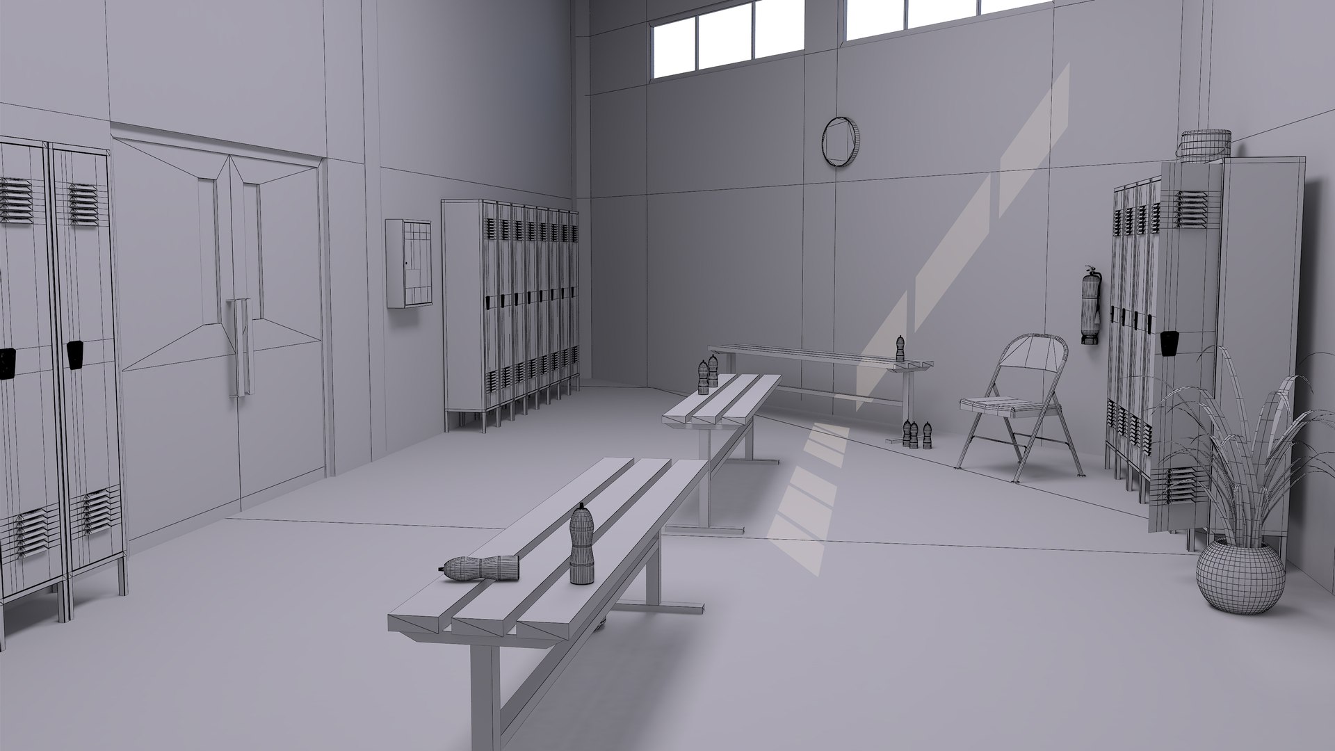 3D Volleyball Court Locker Room - TurboSquid 2022316