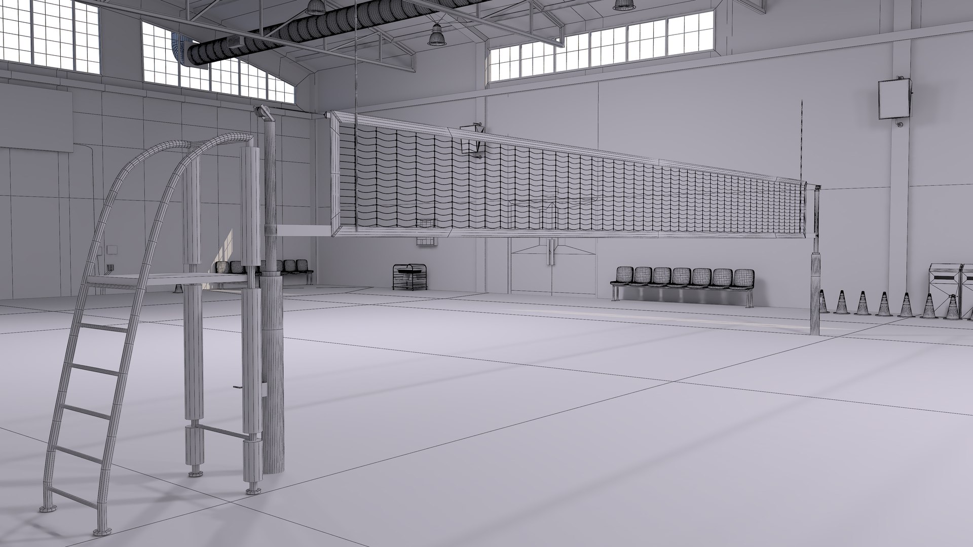 3D Volleyball Court Locker Room - TurboSquid 2022316