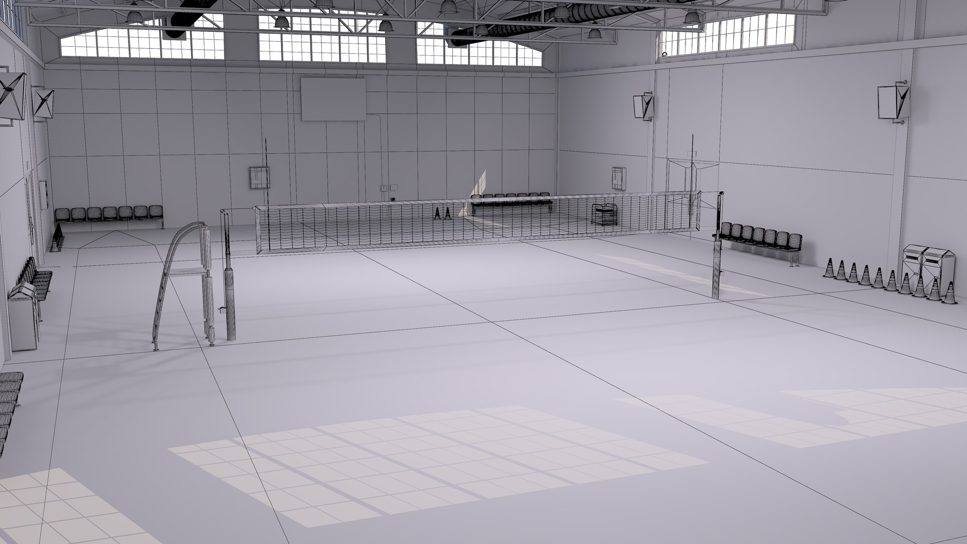 3D Volleyball Court Locker Room - TurboSquid 2022316