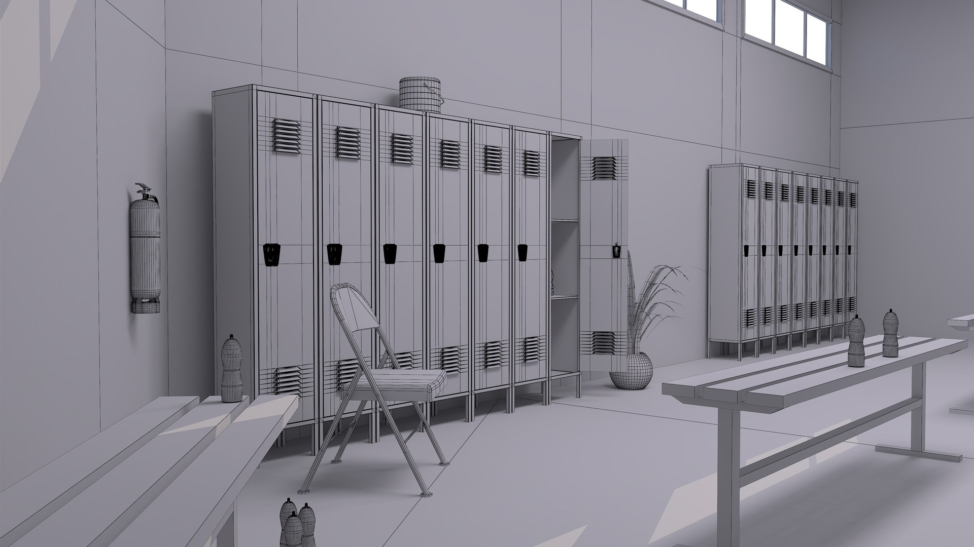 3D Volleyball Court Locker Room - TurboSquid 2022316