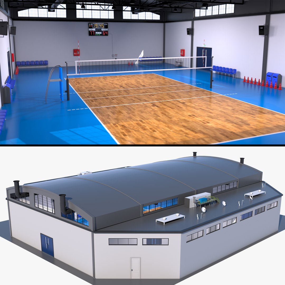3D Volleyball Court Locker Room - TurboSquid 2022316