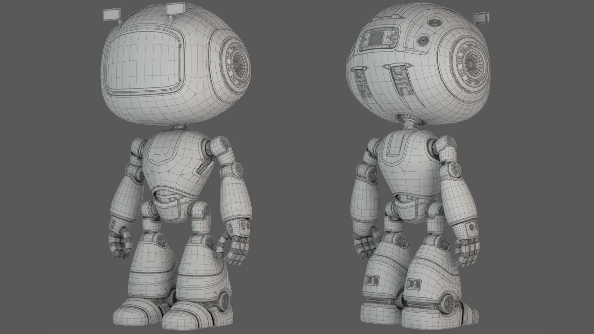 3D Cartoon Robot Rigged - TurboSquid 2235809