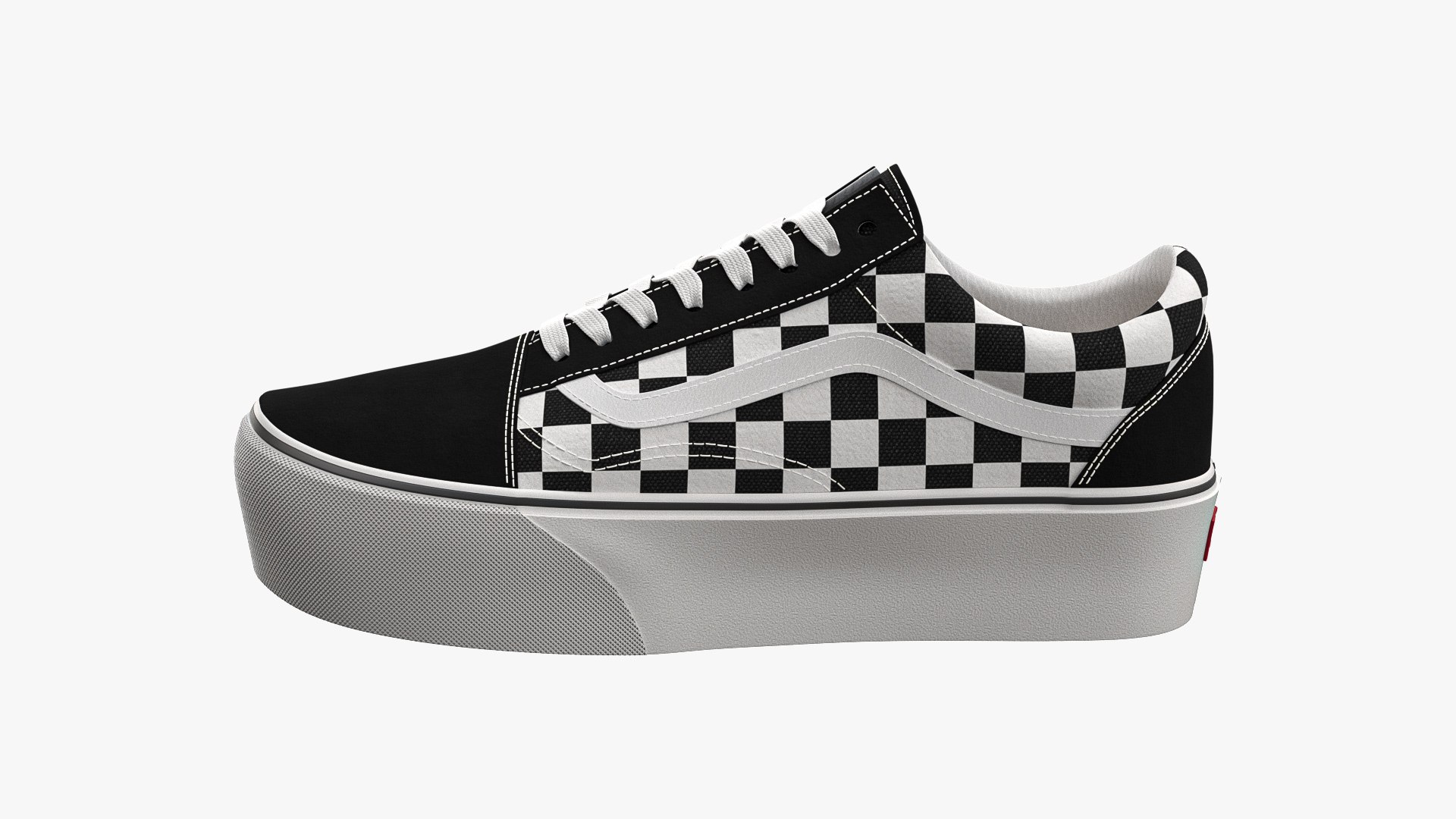3D Vans Old Skool Stackform Checkerboard Model - TurboSquid 1899280