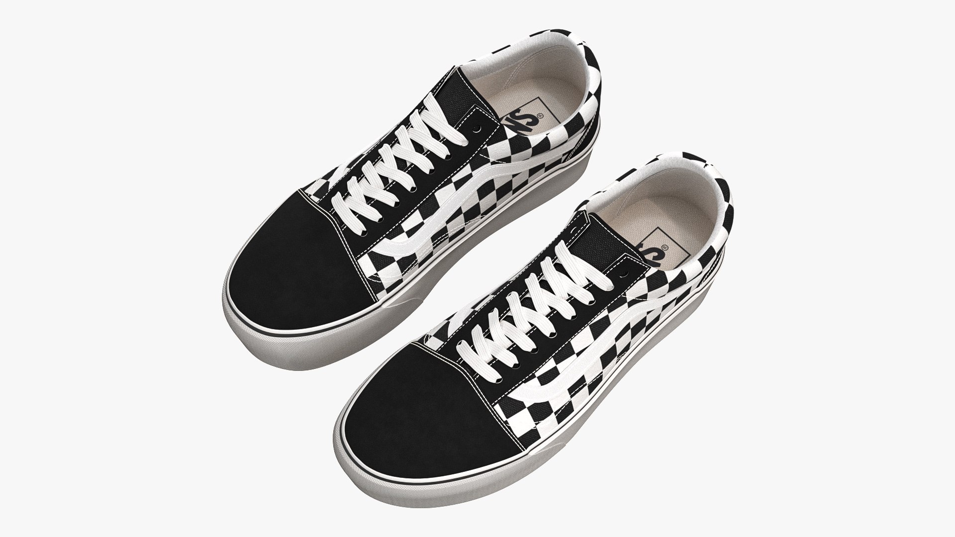 3D Vans Old Skool Stackform Checkerboard Model - TurboSquid 1899280