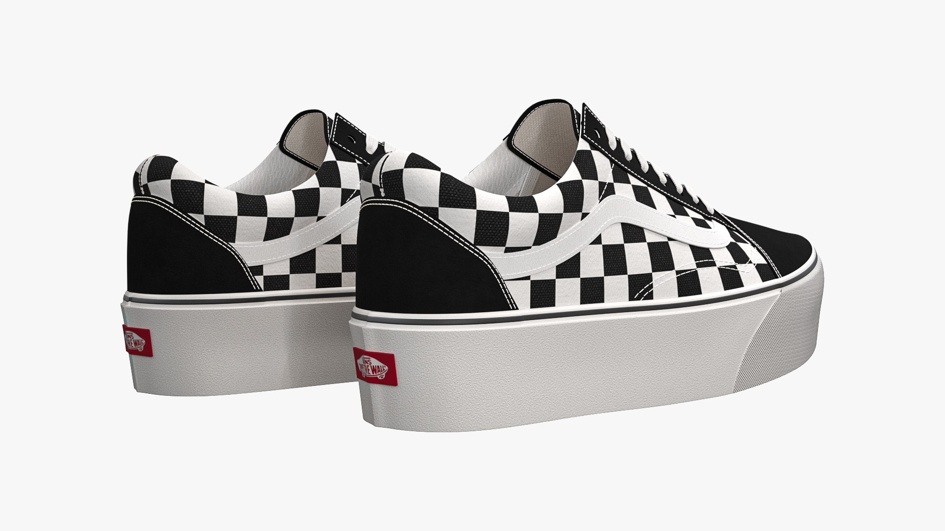 3D Vans Old Skool Stackform Checkerboard Model - TurboSquid 1899280