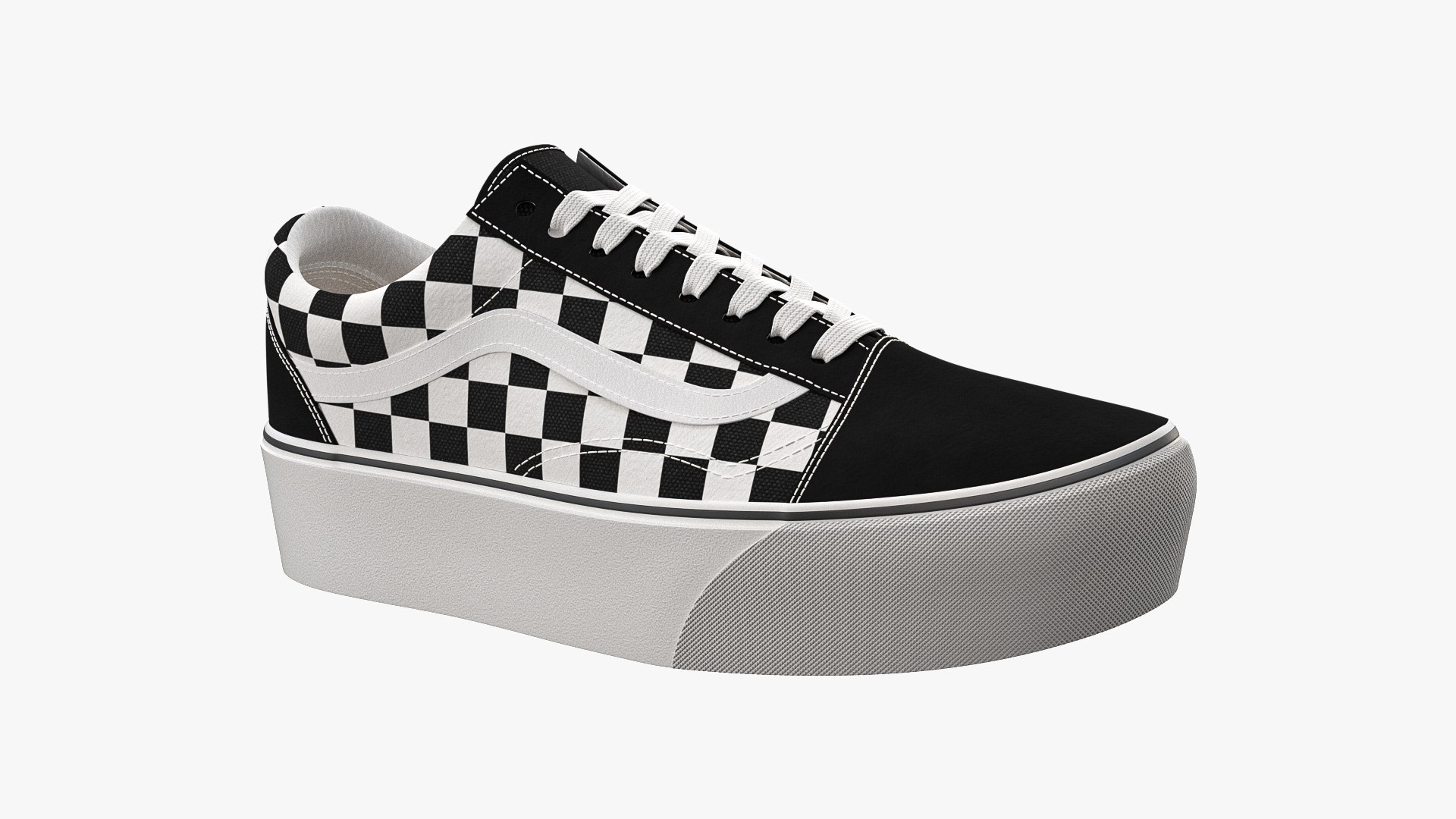 3D Vans Old Skool Stackform Checkerboard Model - TurboSquid 1899280