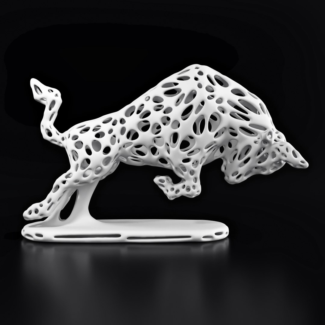 3D Bull Wireframe V2 - TurboSquid 1285375