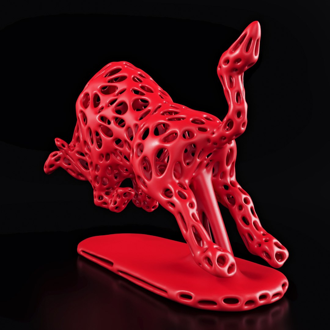 3D Bull Wireframe V2 - TurboSquid 1285375