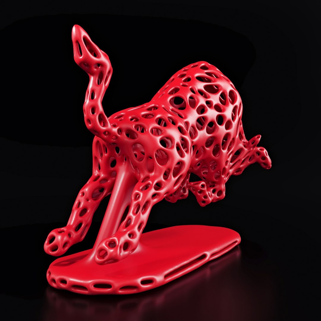 3D Bull Wireframe V2 - TurboSquid 1285375