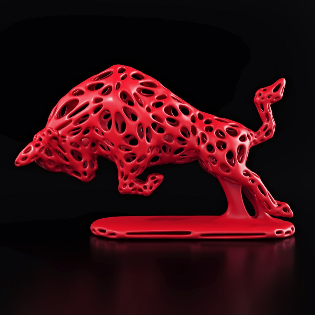 3D Bull Wireframe V2 - TurboSquid 1285375