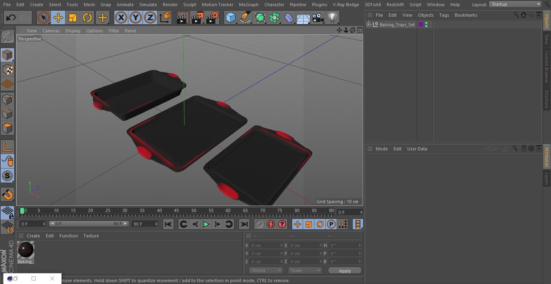 Baking Trays Set Model - TurboSquid 1981363