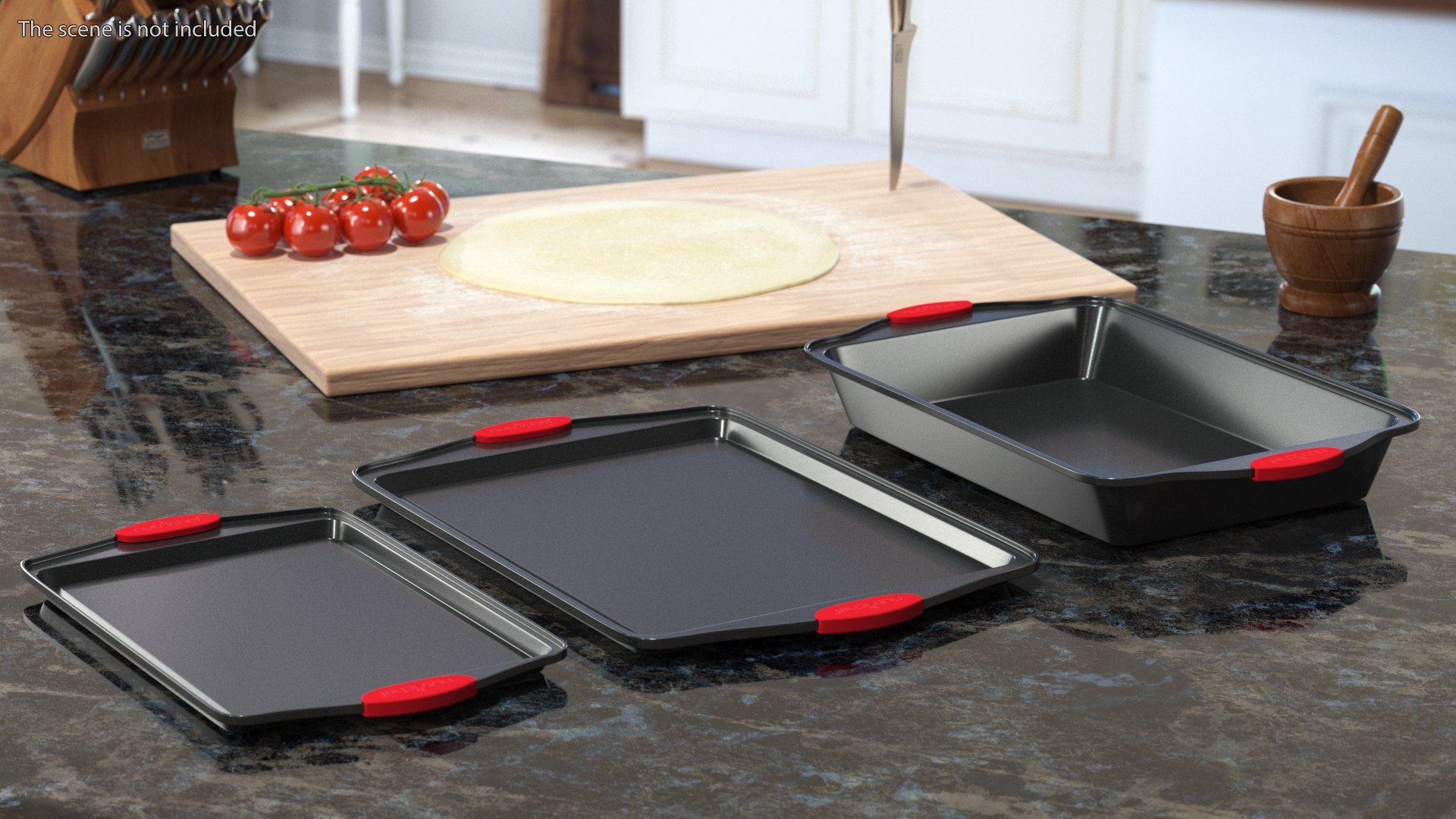 Baking Trays Set Model - TurboSquid 1981363