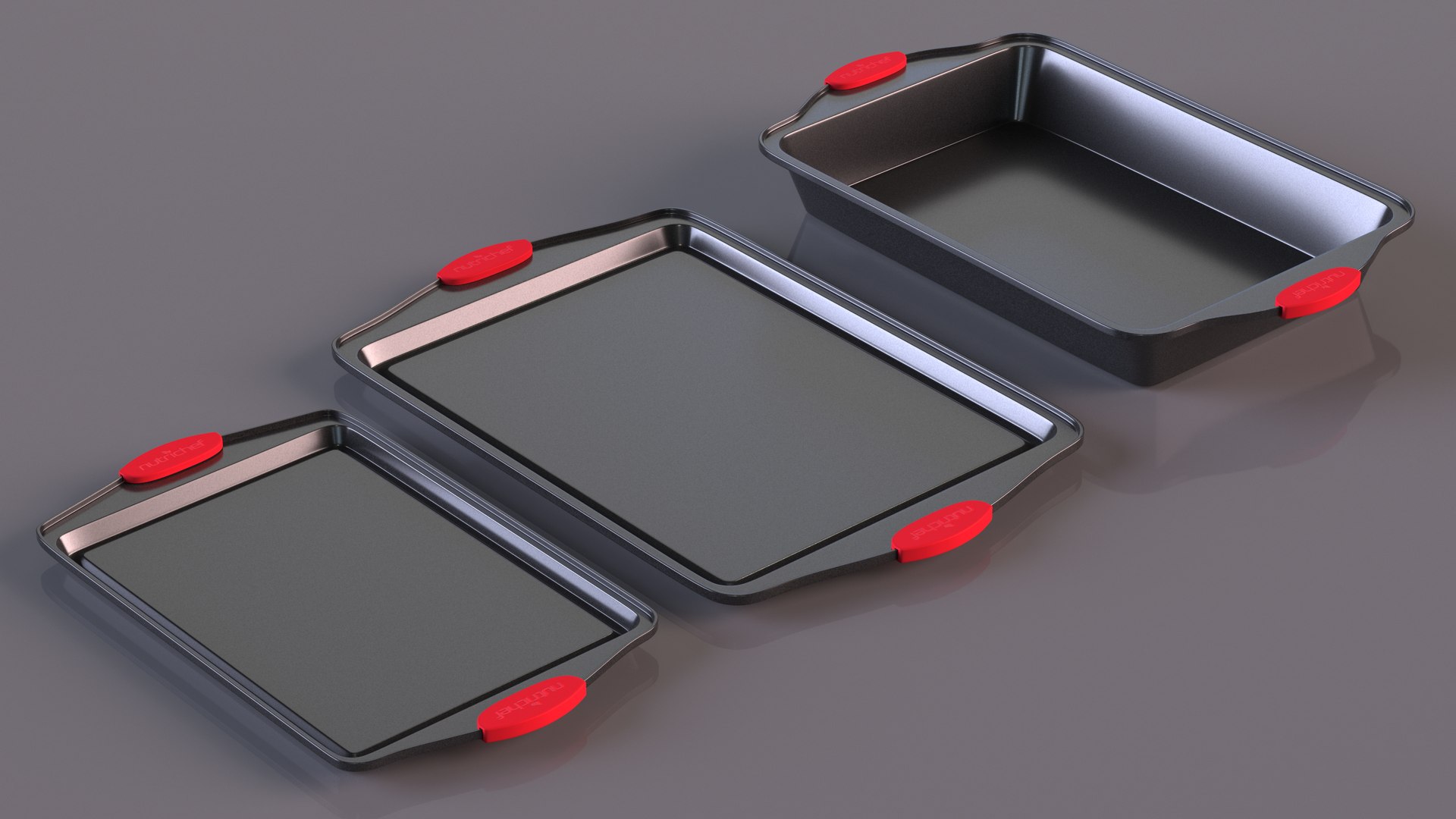 Baking Trays Set Model - TurboSquid 1981363