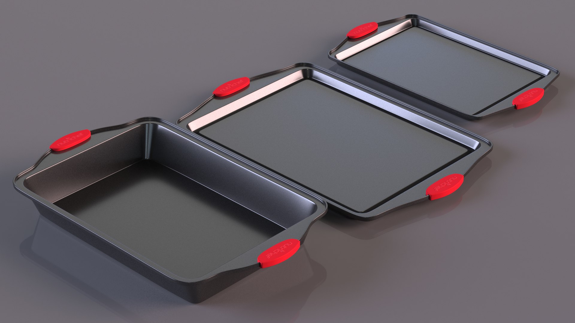 Baking Trays Set Model - TurboSquid 1981363
