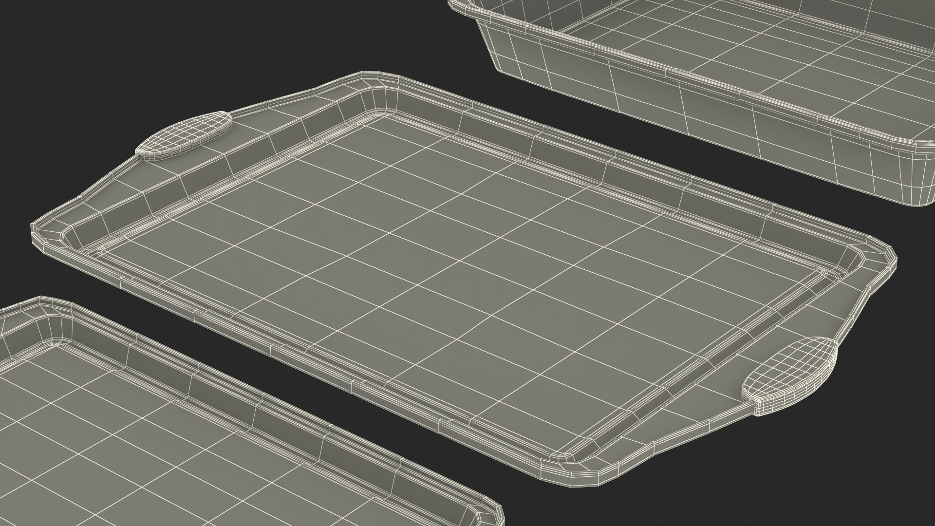 Baking Trays Set model - TurboSquid 1981363