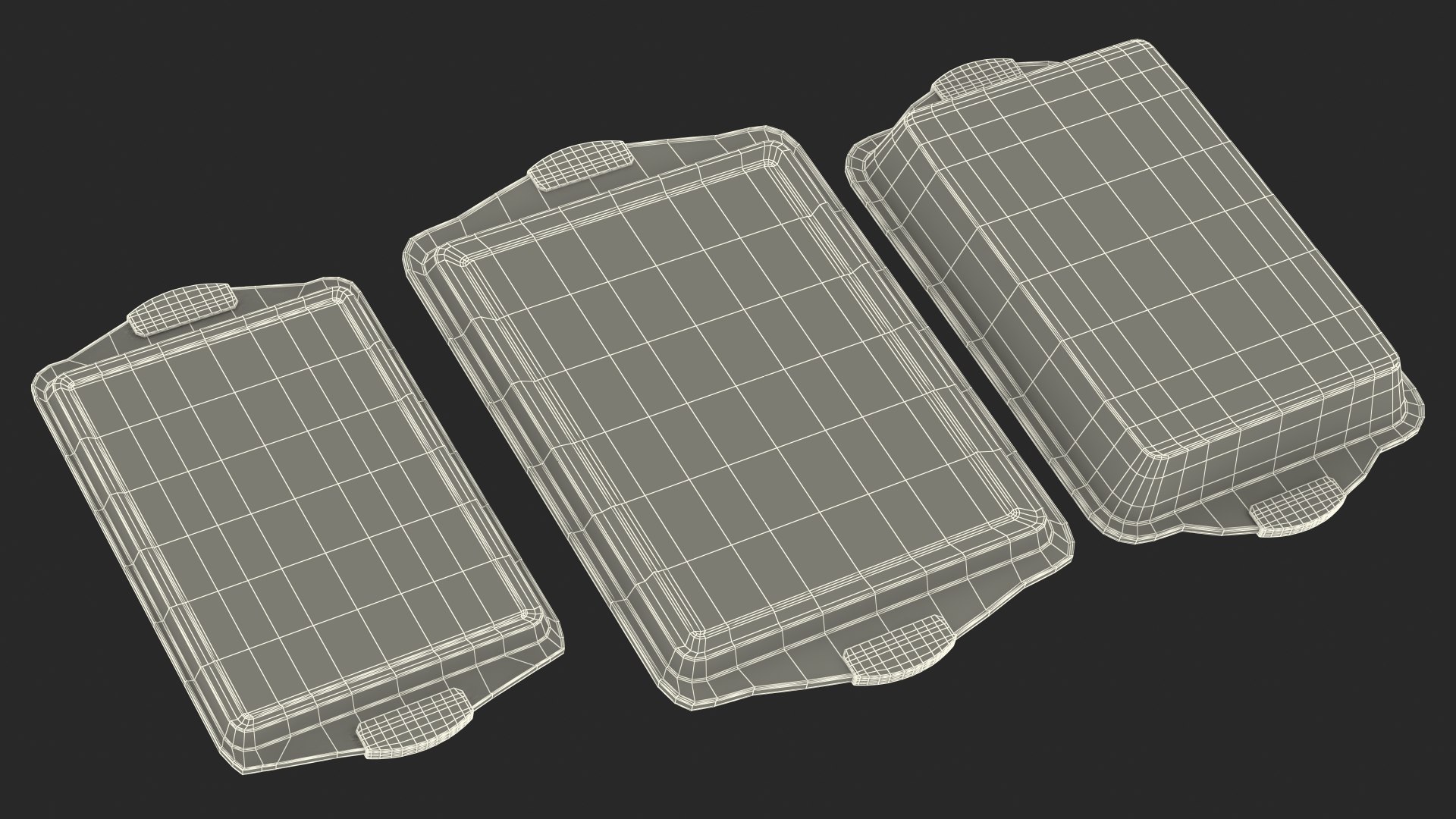 Baking Trays Set model - TurboSquid 1981363