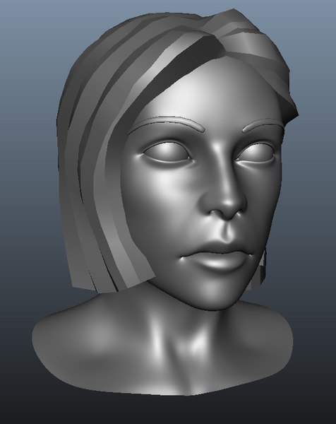 3d female head