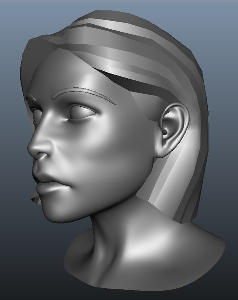 3d female head