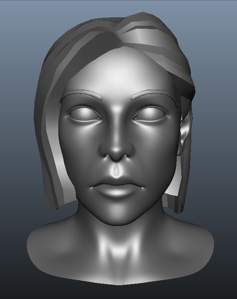 3d female head