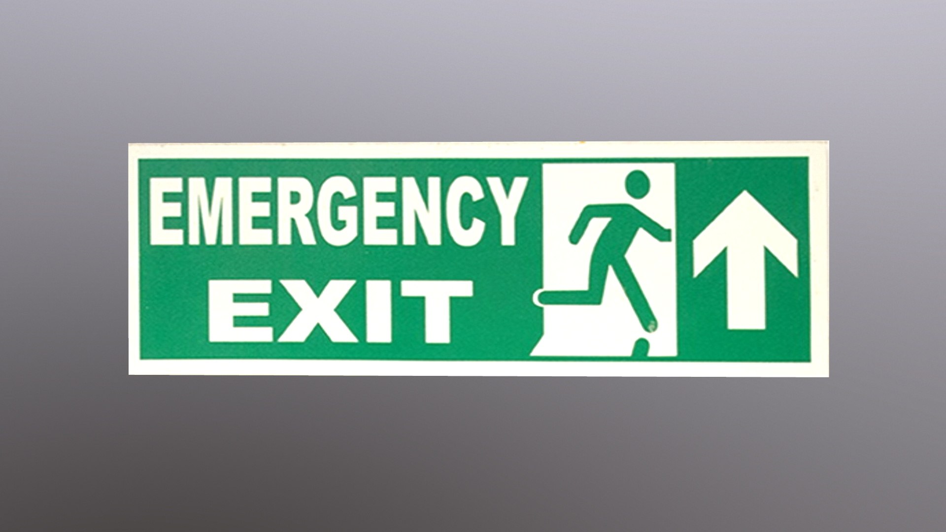 Emergency Exit Sticker Model - TurboSquid 2290796