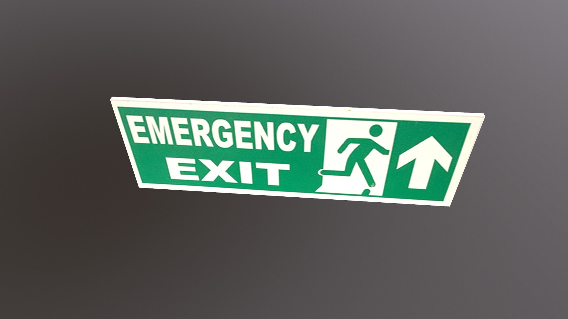 Emergency Exit Sticker Model - TurboSquid 2290796