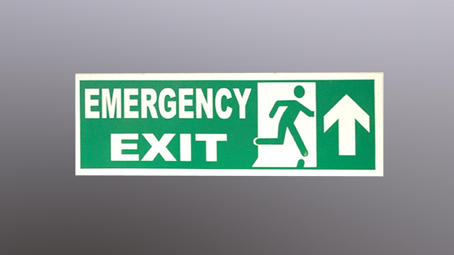 Emergency Exit Sticker Model - TurboSquid 2290796