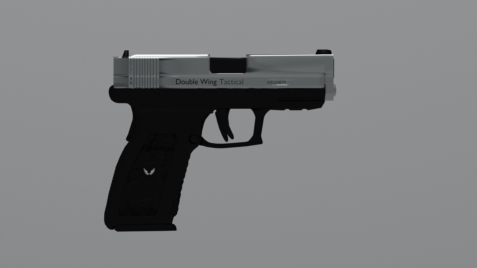 3d two-tone semi-auto pistol