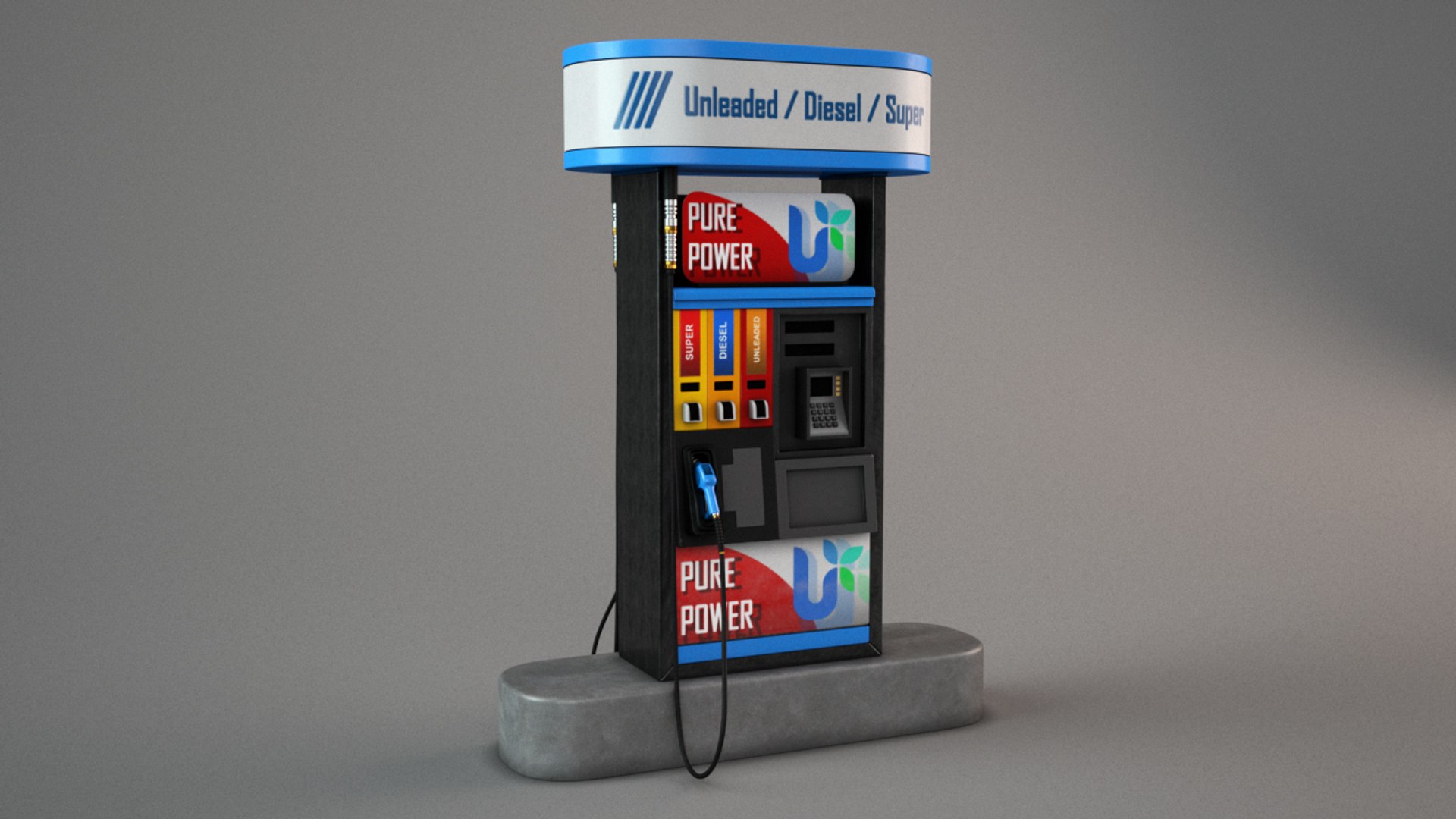 Gas Pomp 3D Model - TurboSquid 1355820