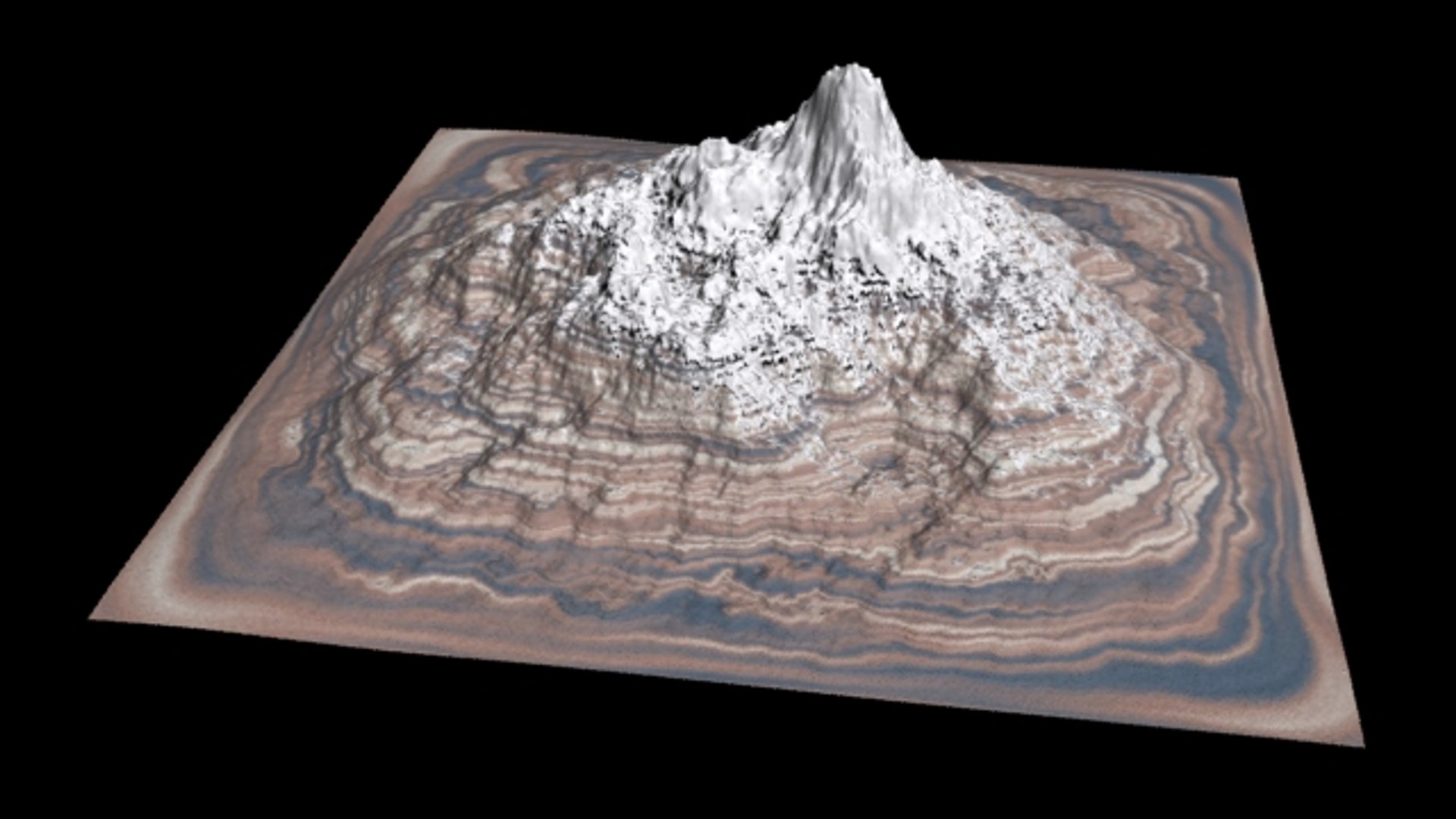 3d model mountain terrain landscape