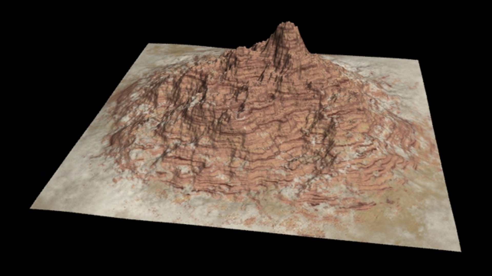 3d model mountain terrain landscape