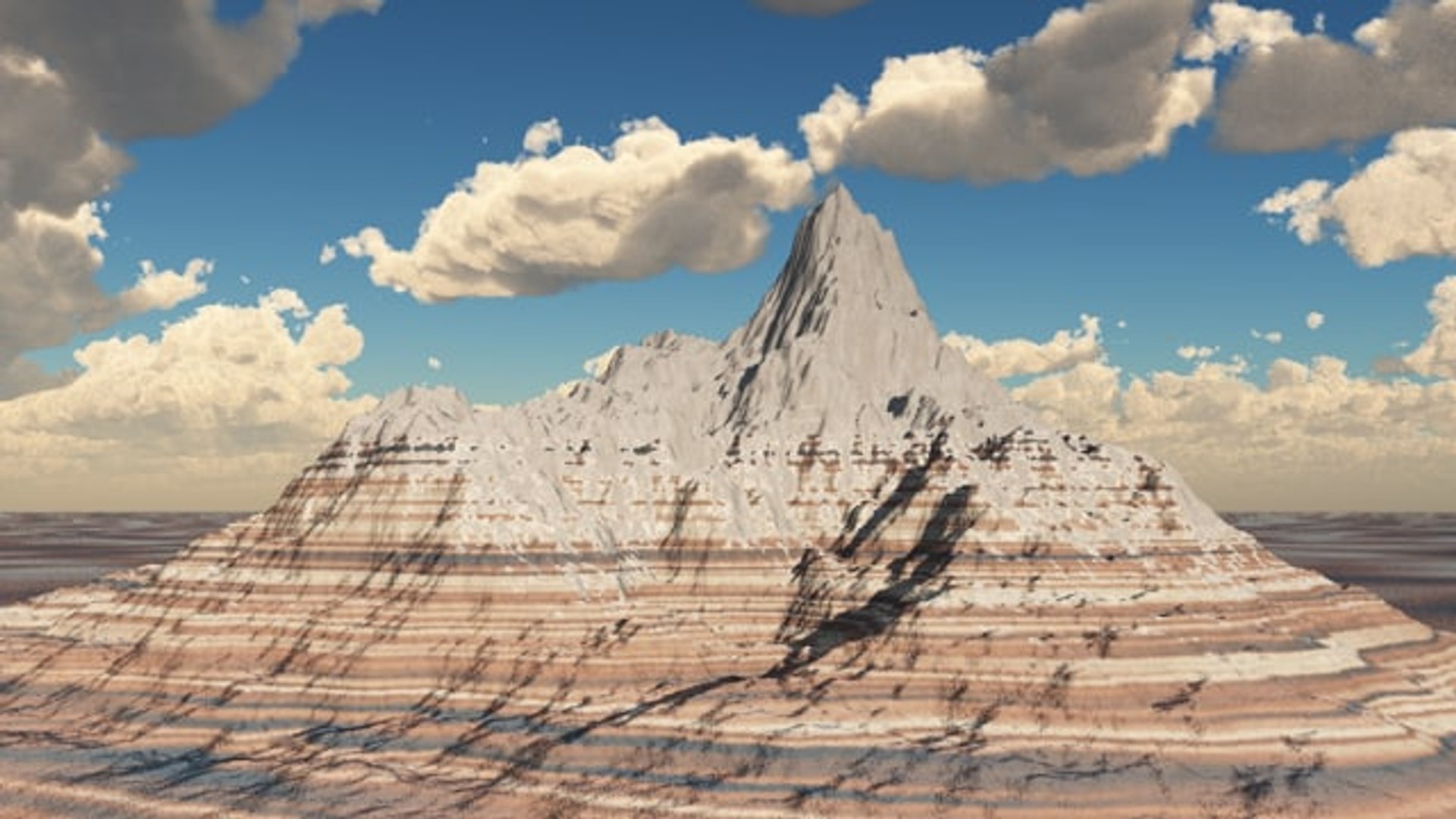 3d model mountain terrain landscape