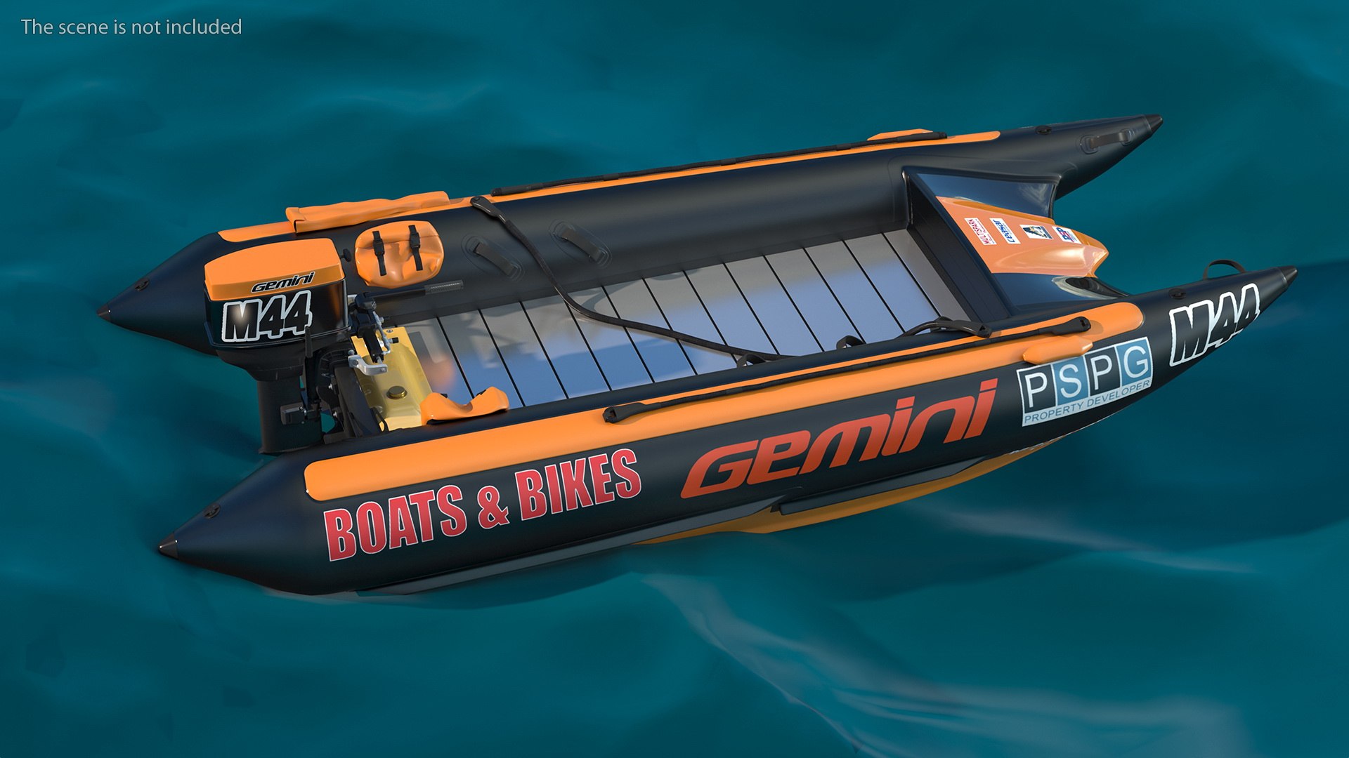 Racing Boat Gemini Zapcat F1 With Engine Orange Rigged 3D - TurboSquid ...