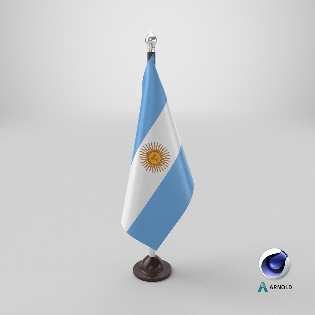 Argentina Flag Stand 3D Model - TurboSquid 2508118