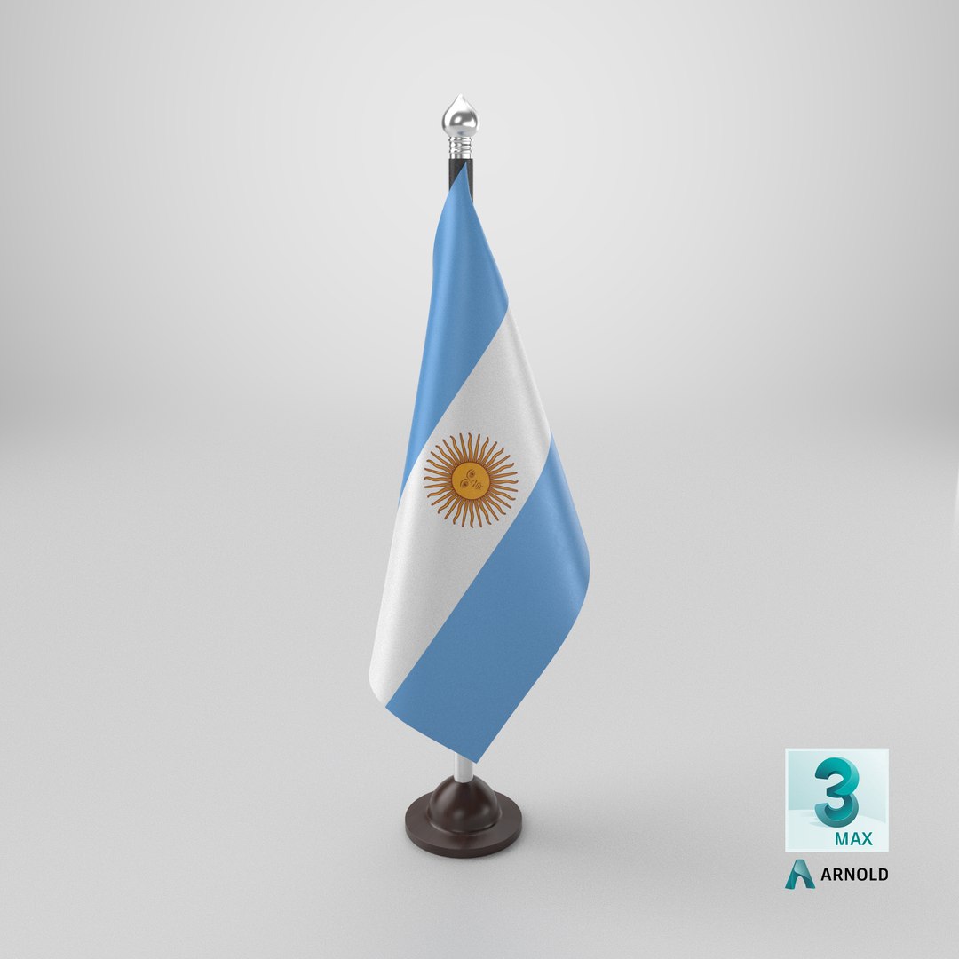 Argentina Flag Stand 3D Model - TurboSquid 2508118