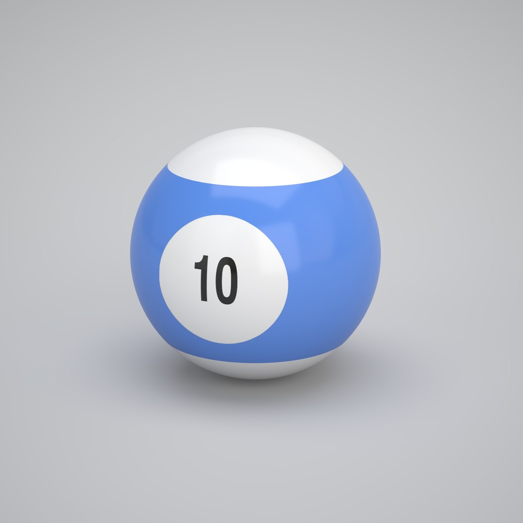 Pool Snooker Ball Number 10 - TurboSquid 2397295