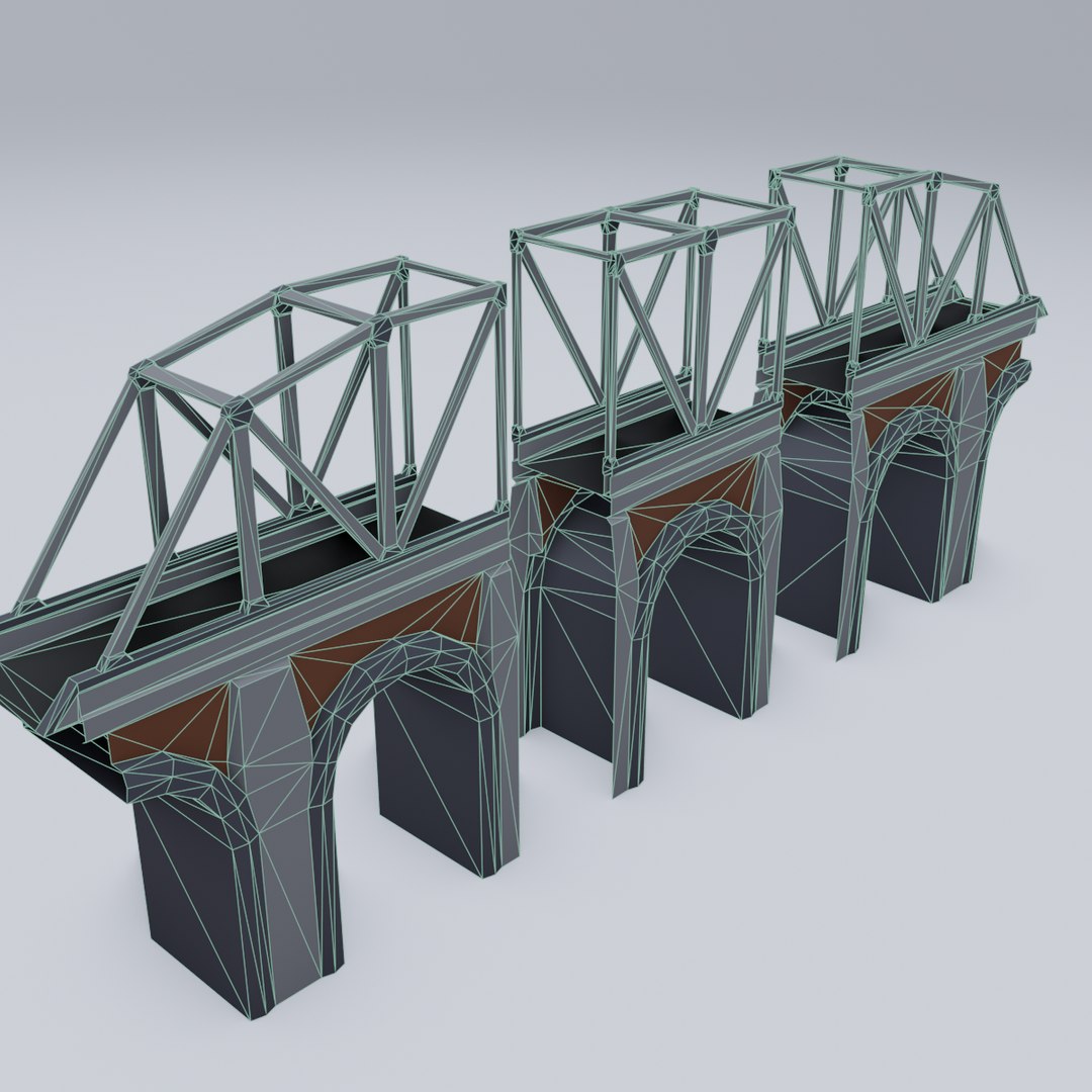 Railroad Bridges Kit Model - TurboSquid 1548260