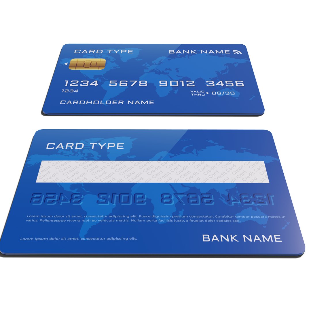 Credit Card 3D Model - TurboSquid 2090168