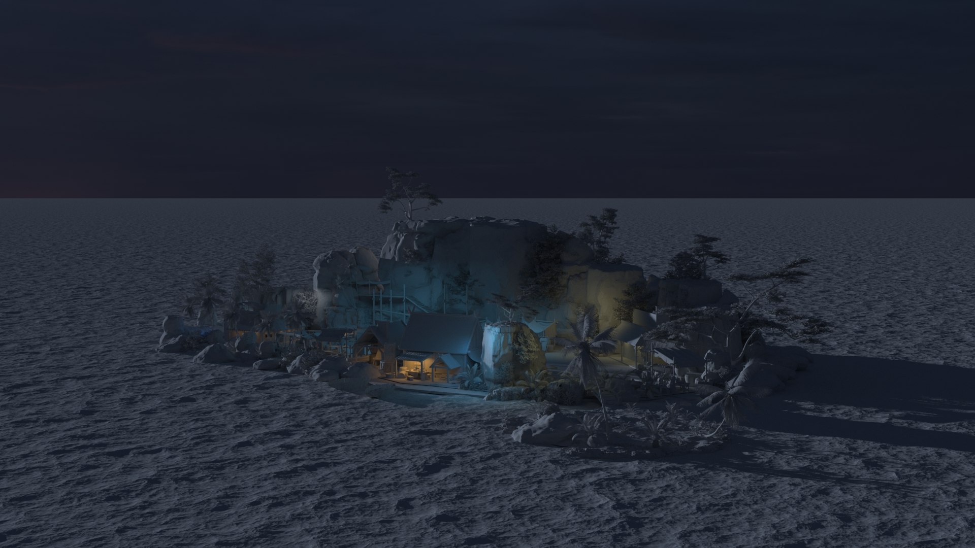 3D Island Calm Model - TurboSquid 1824542