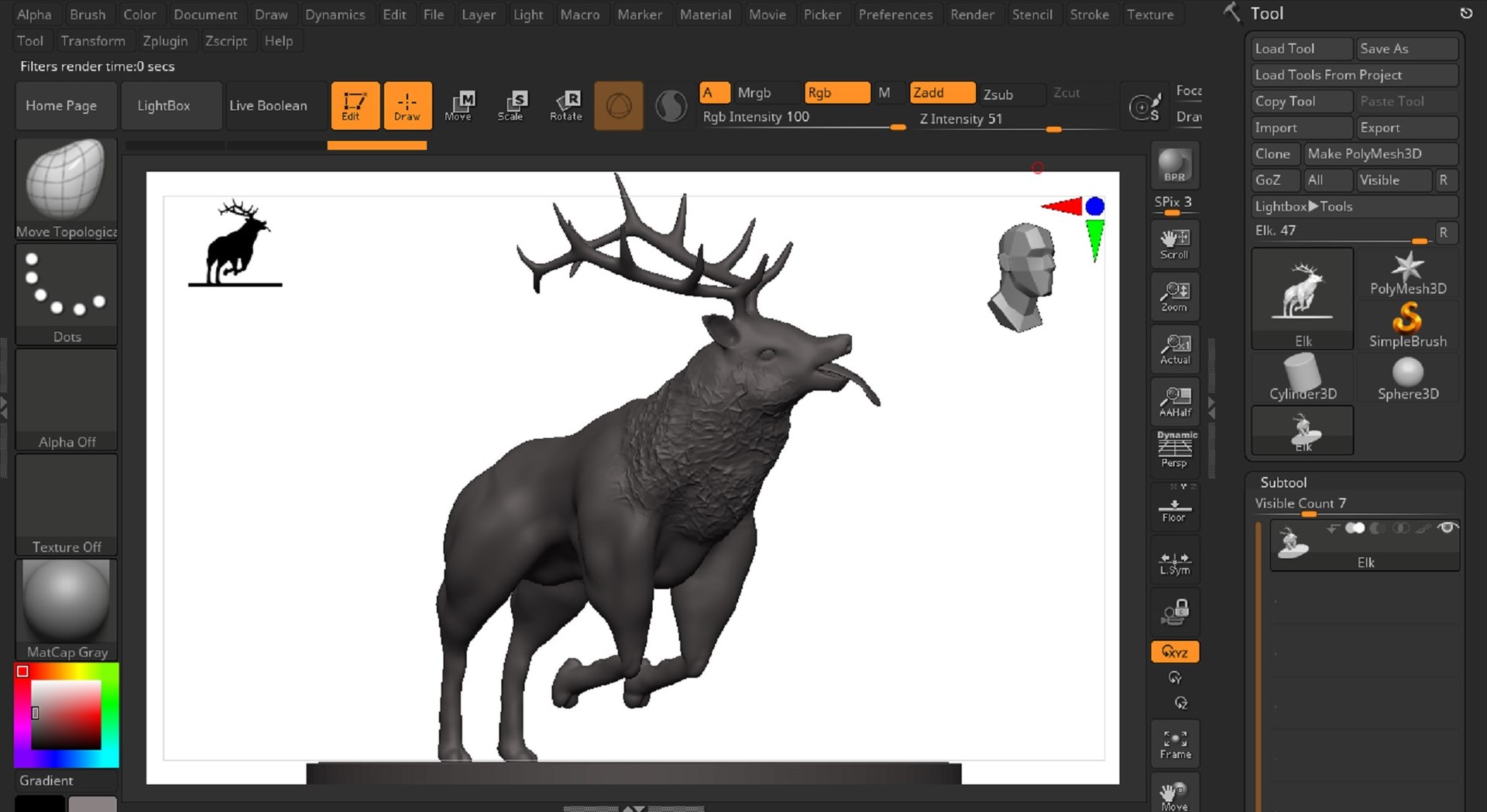 3D Elk - TurboSquid 1849016