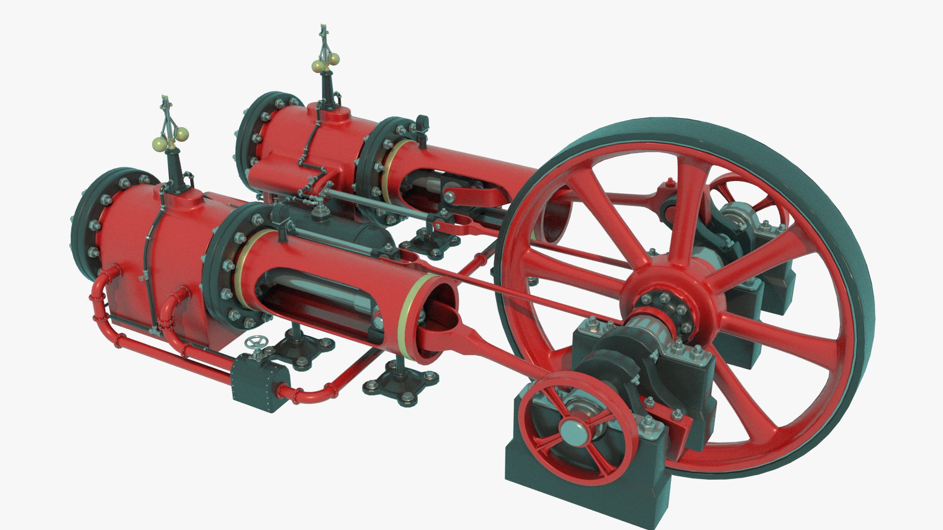 Steamengine With Animation 3D Model - TurboSquid 1880858