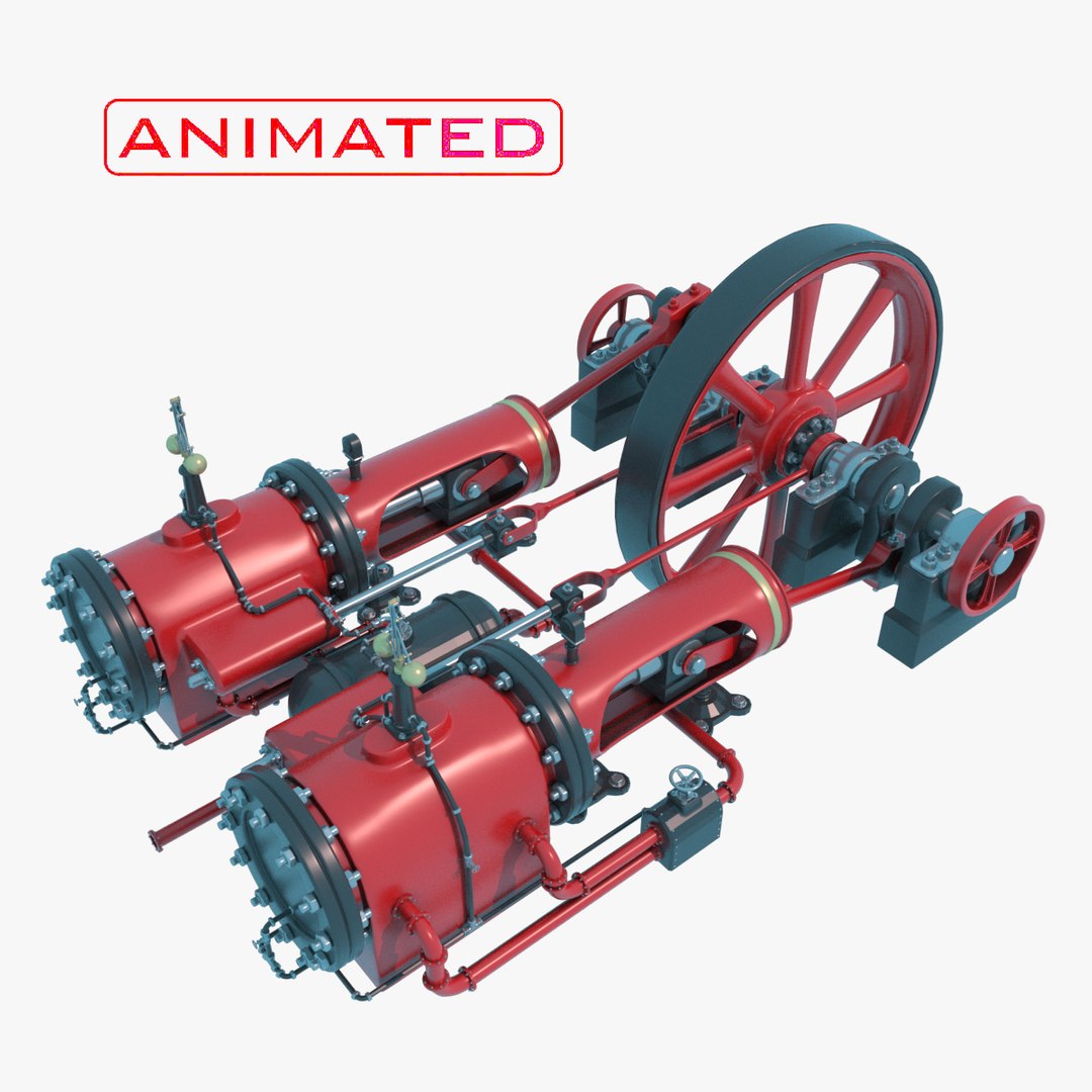 Steamengine with animation 3D model - TurboSquid 1880858
