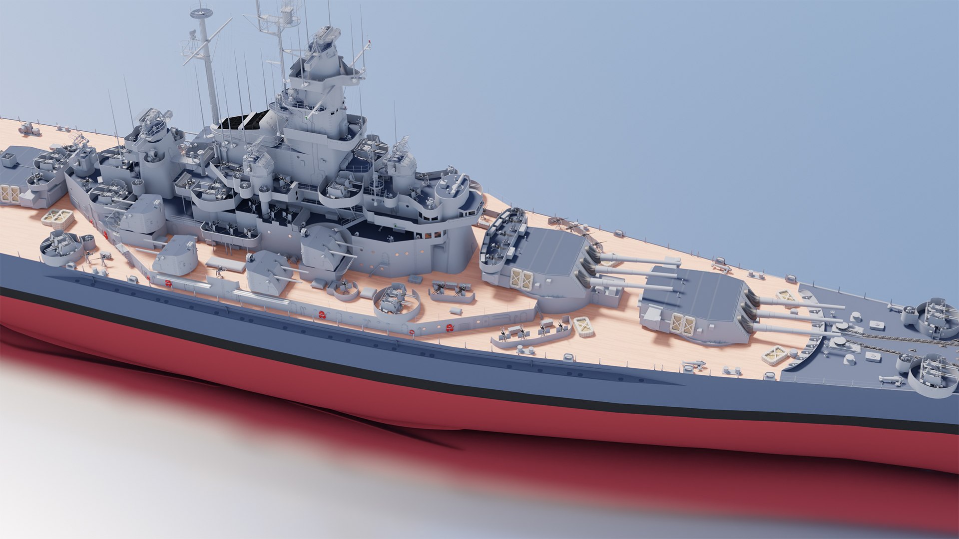 3D Uss South Dakota Battleship Model - TurboSquid 1357443
