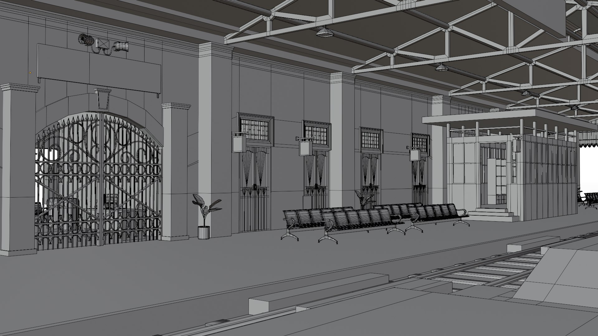 3D Rail Station Dutch Heritage Model - TurboSquid 2091542