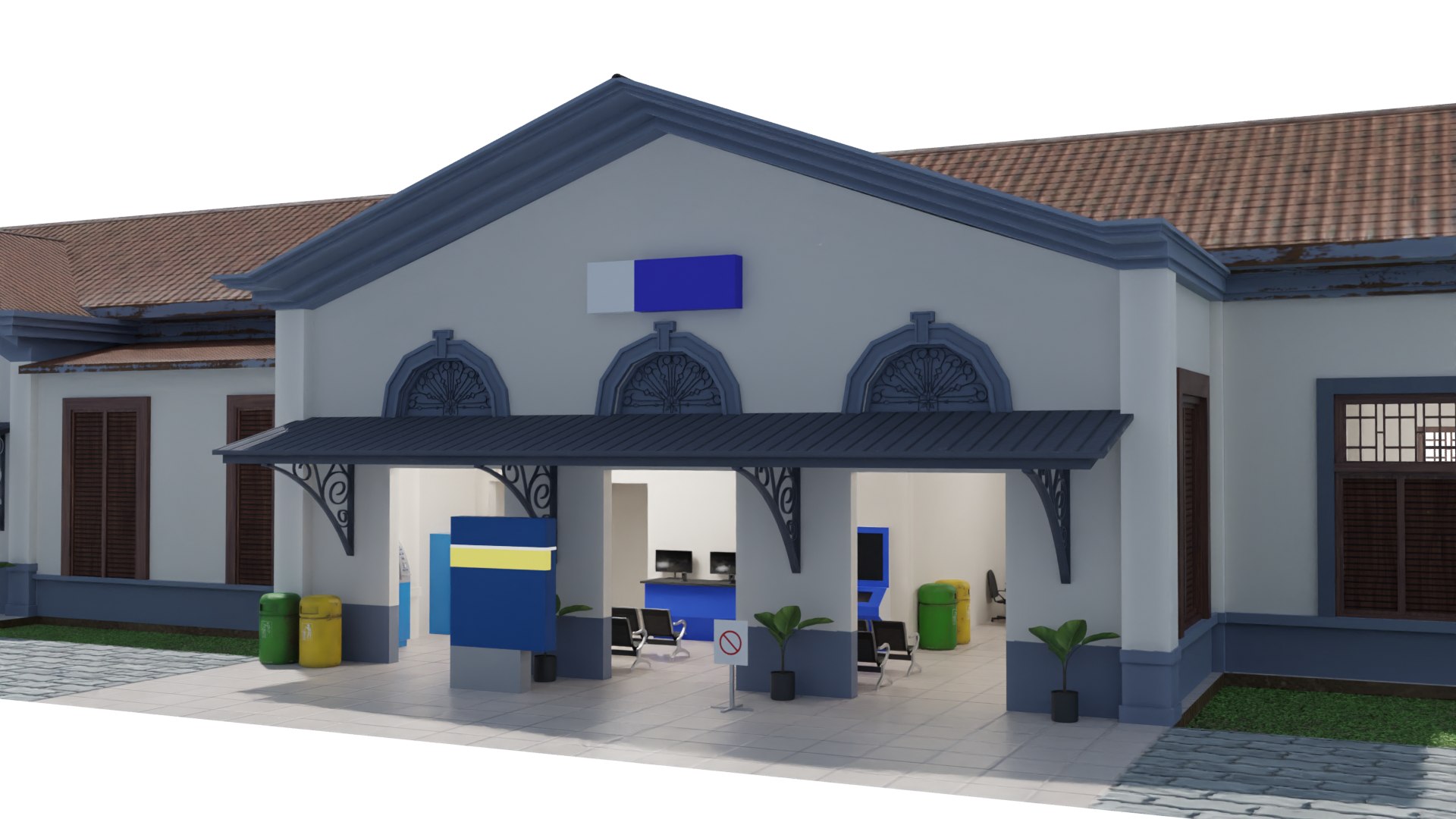 3D Rail Station Dutch Heritage Model - TurboSquid 2091542