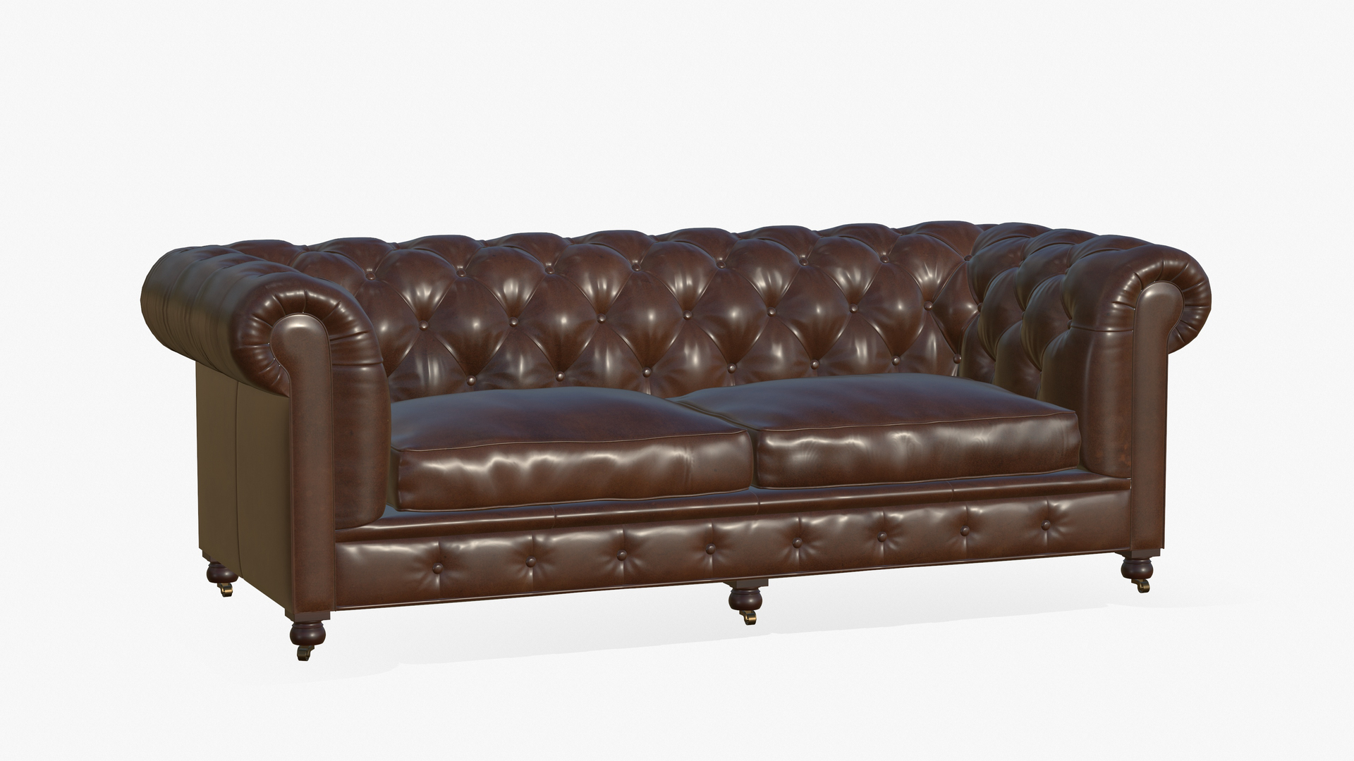 modelo 3d Sofá realista de cuero Chesterfield - TurboSquid 1935475