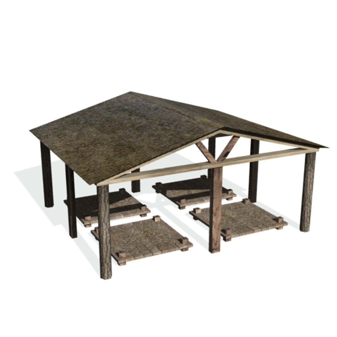 3ds Max Historical Drying Platform Farms