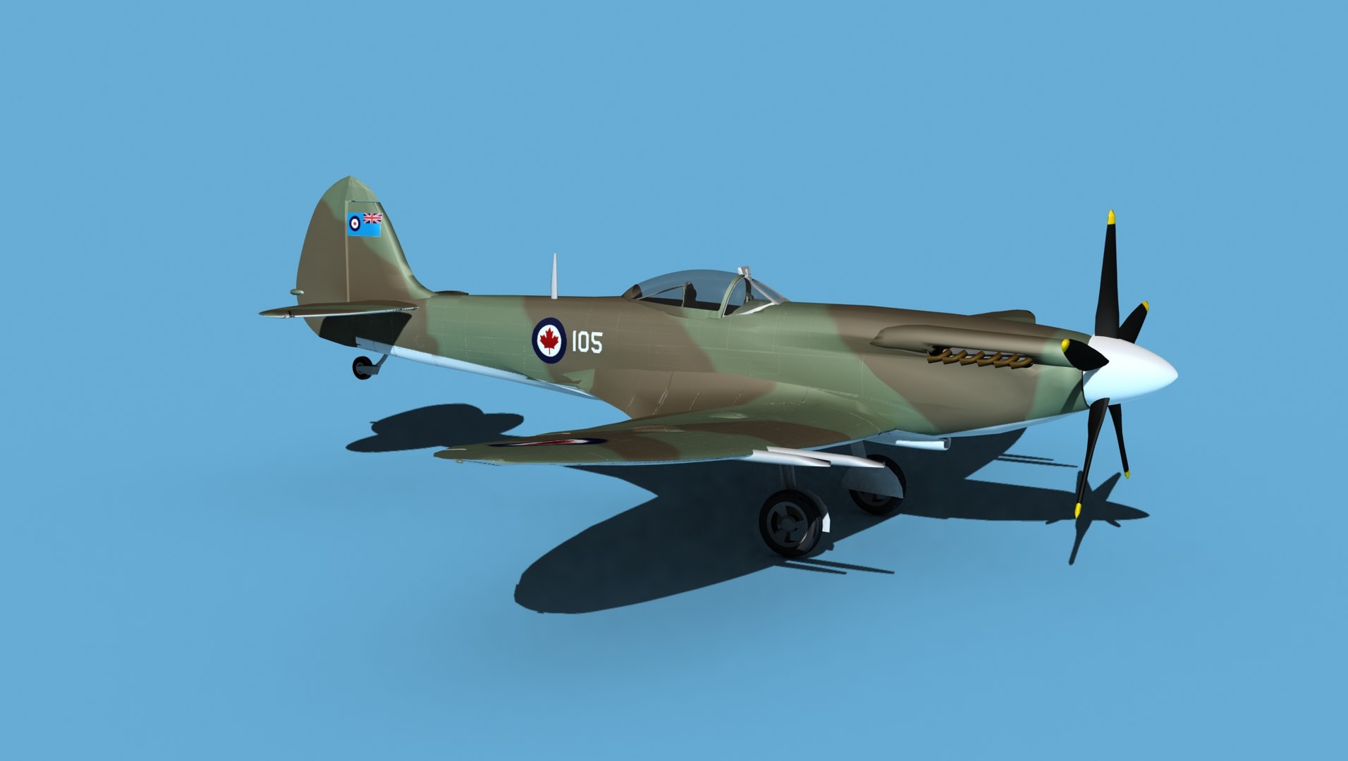 Supermarine Spitfire Mk XXII V10 Canada 3D Model - TurboSquid 1925743