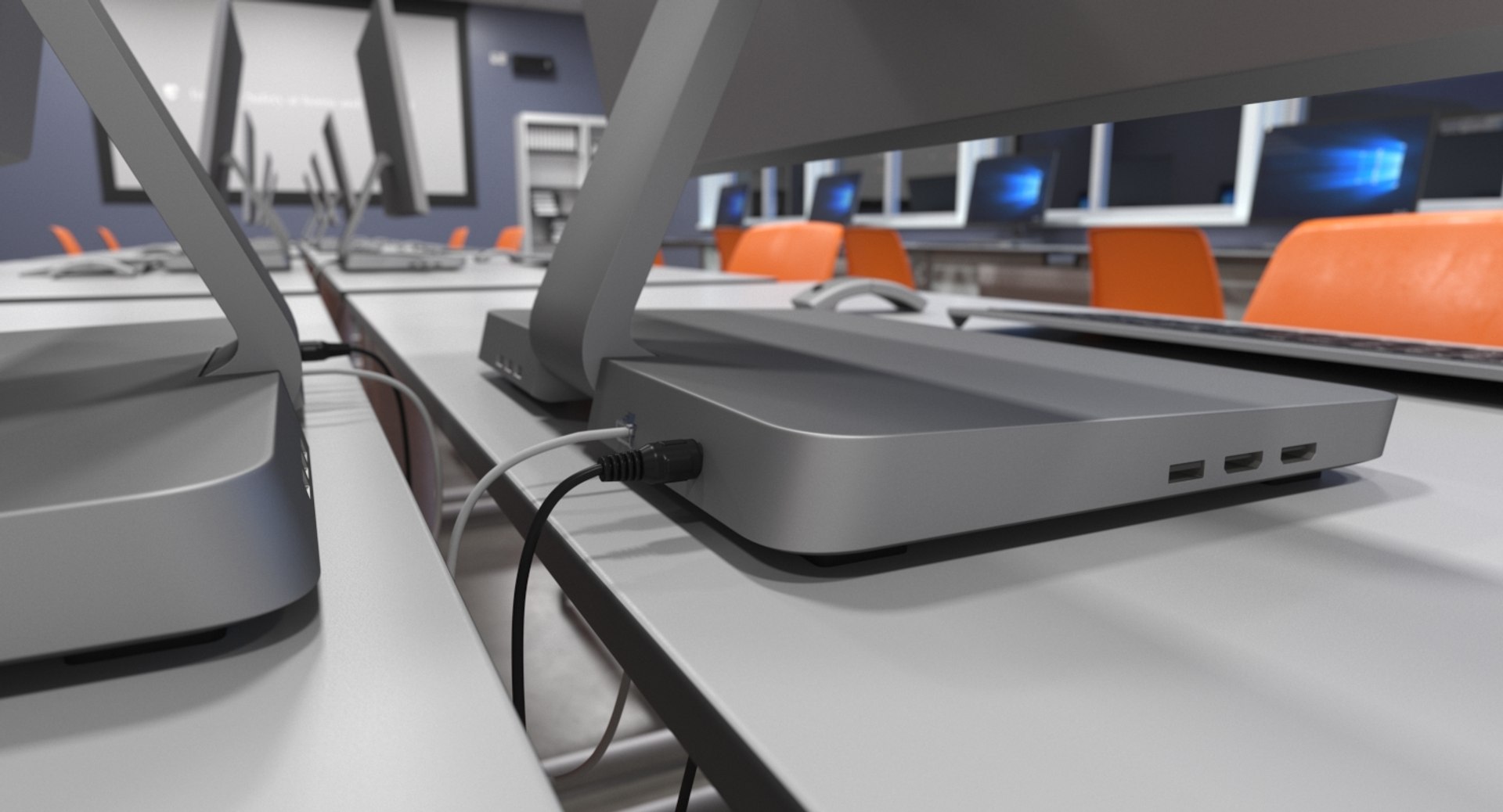 Realistic omputer classroom 3D model - TurboSquid 1400952