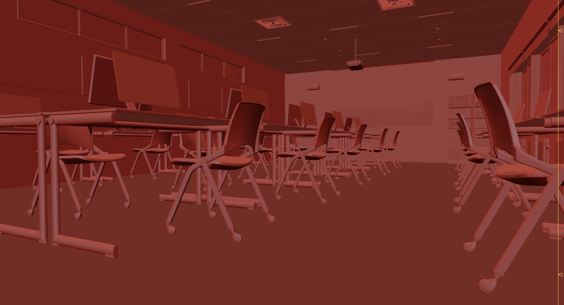 Realistic Omputer Classroom 3D Model - TurboSquid 1400952